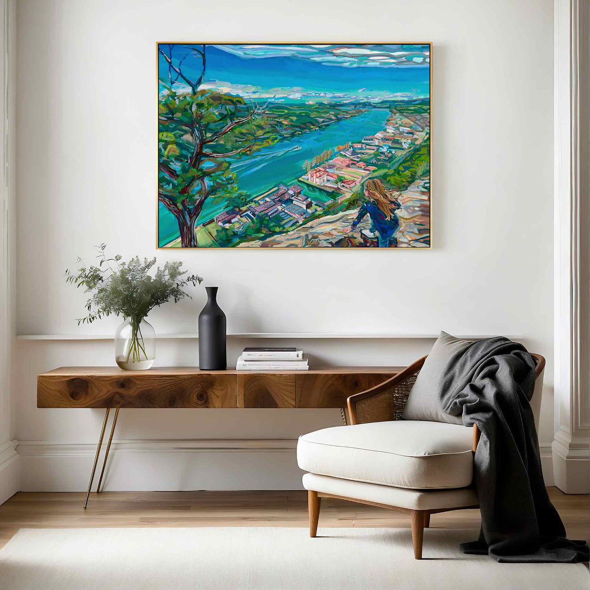 Mount Bonnell Austin Print of Oil Painting of the Austin Landmark and ...