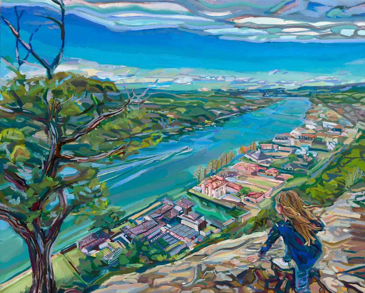 Mount Bonnell Austin Print of Oil Painting of the Austin Landmark and ...
