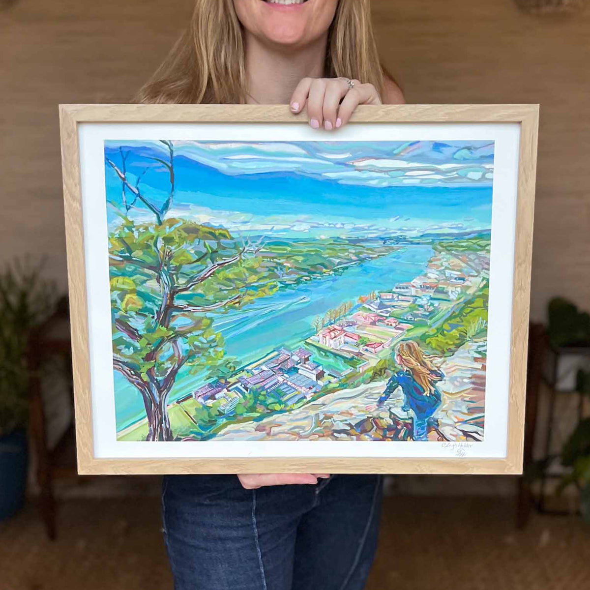 Mount Bonnell Austin Print of Oil Painting of the Austin Landmark and ...