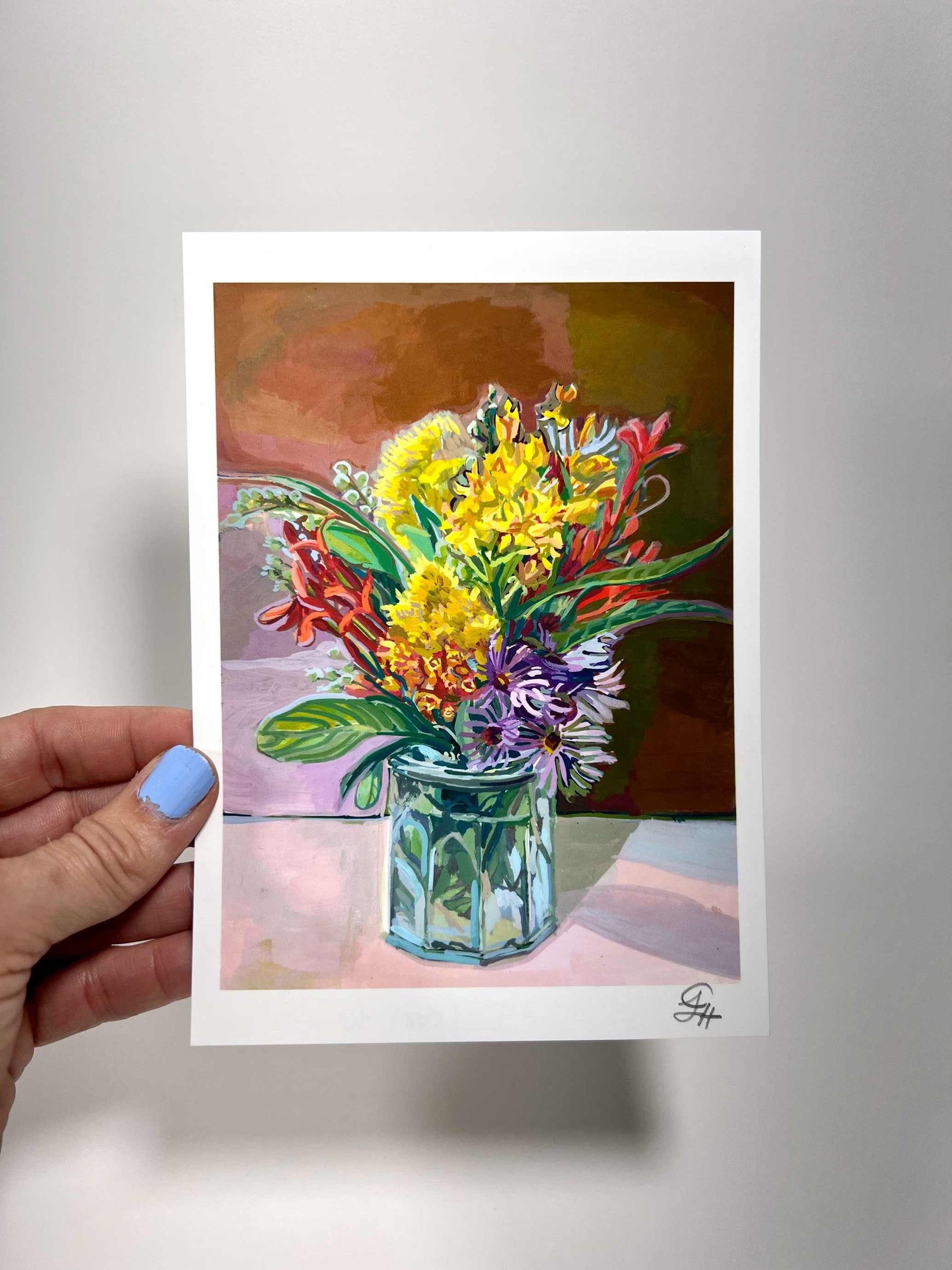 Austin Texas Wildflowers Art Print, Flowers Print of Gouache Original ...